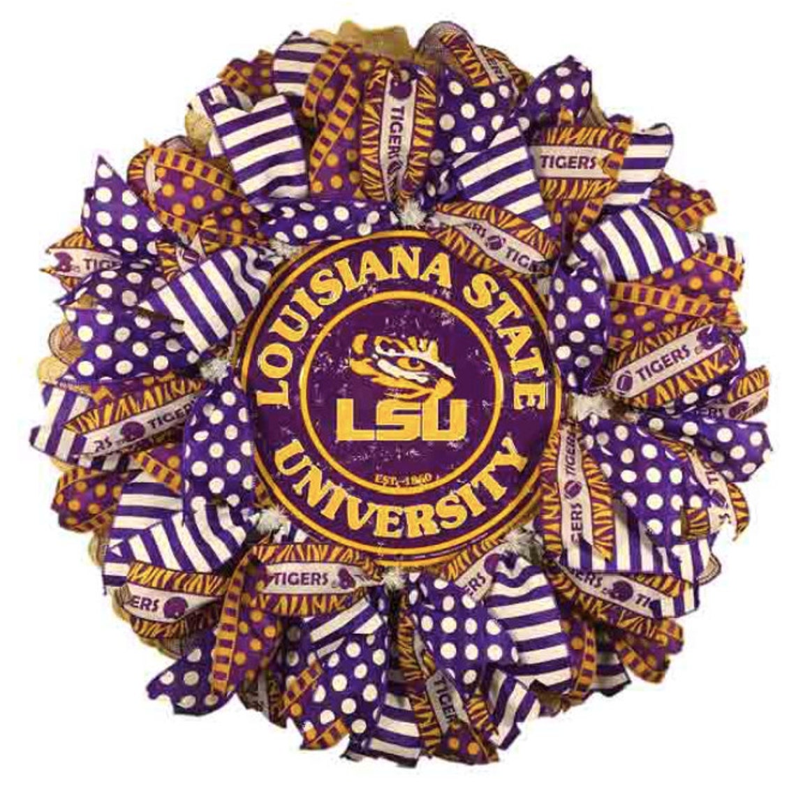 Custom LSU Wreath Made to Order-picture is Just a Sample - Etsy