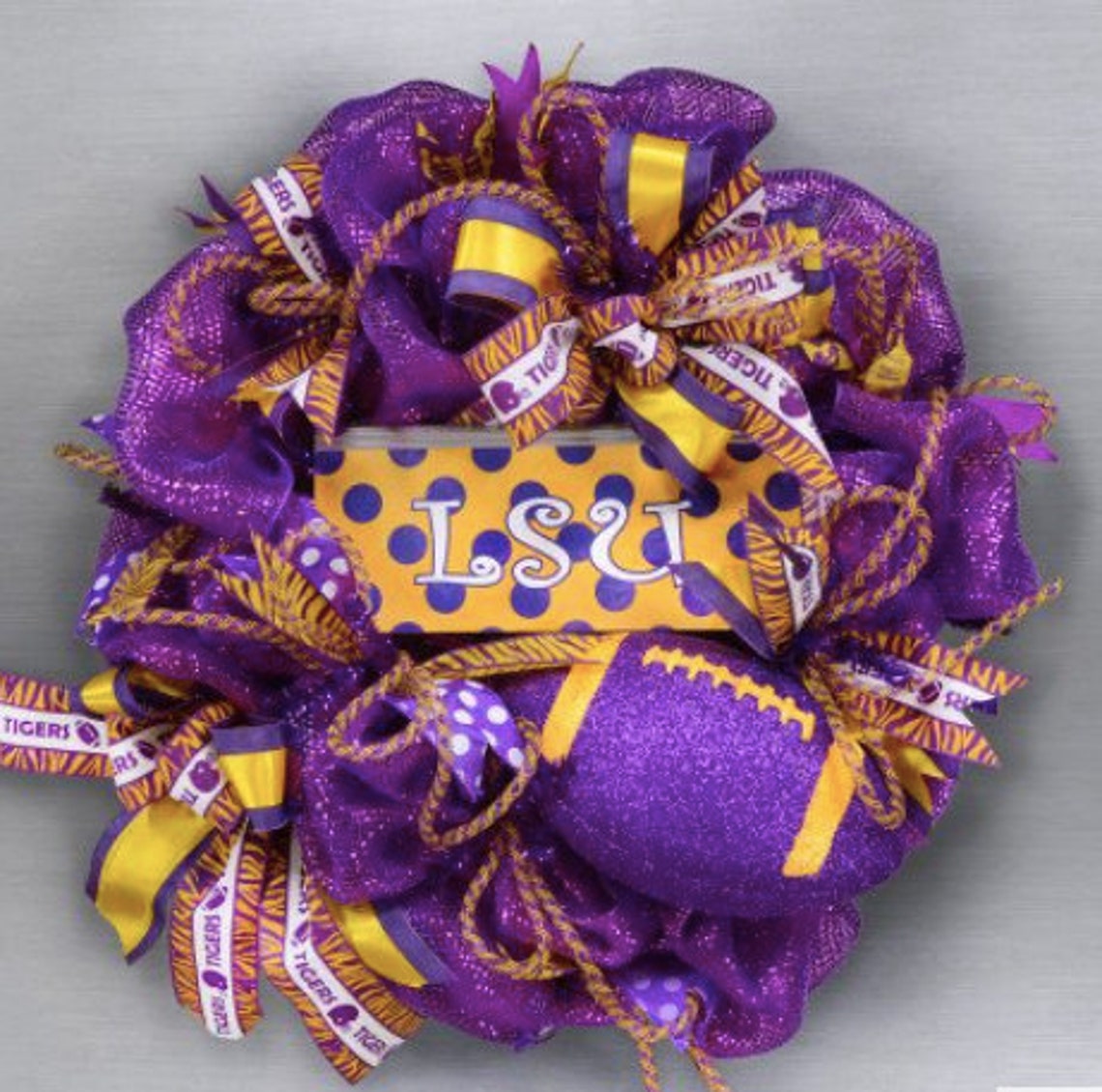 Custom LSU Wreath Made to Order-picture is Just a Sample - Etsy