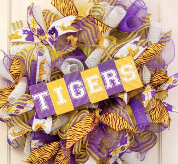 Custom LSU Wreath Made to Order-picture is Just a Sample - Etsy