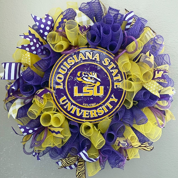 Lsu Wreath - Etsy