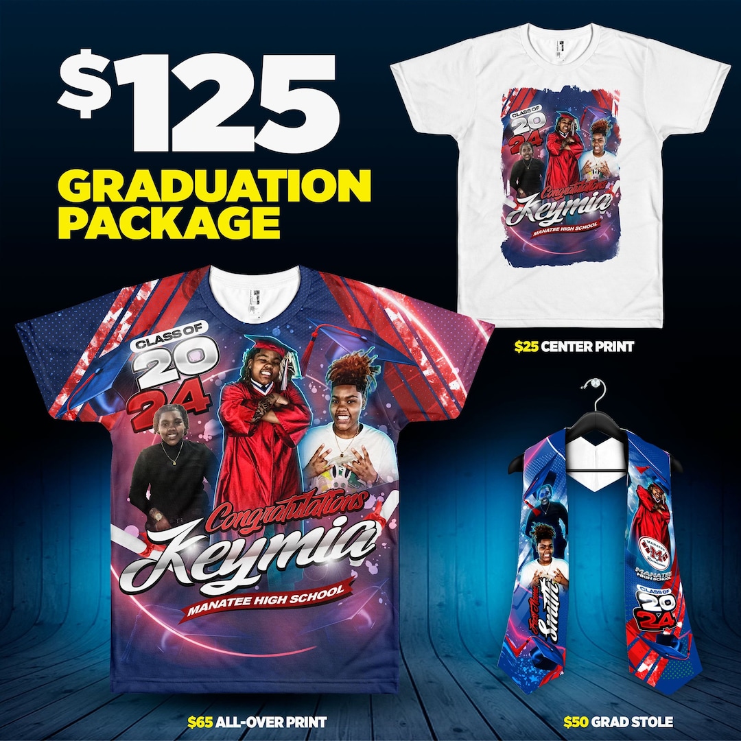 Graduation Day Essentials: Custom Shirts, Banners, Stoles | Unique Grad ...