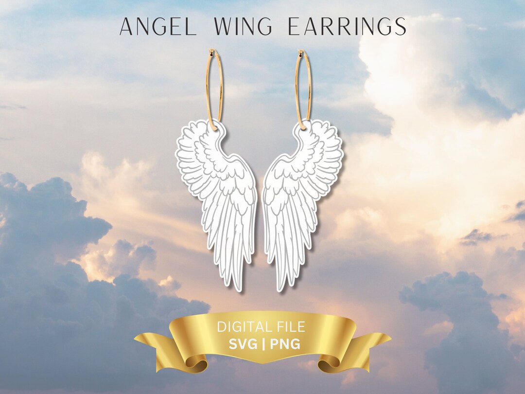 Angel Wing Earring SVG, Fantasy Earring SVG, Mystical Wings Moth SVG ...