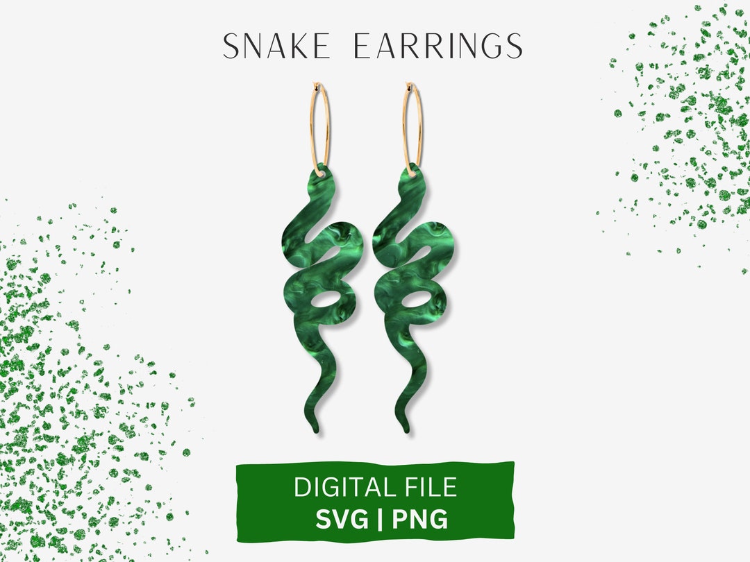 Snake Earring SVG, Fantasy Witchy Earring SVG, Halloween Earring SVG ...