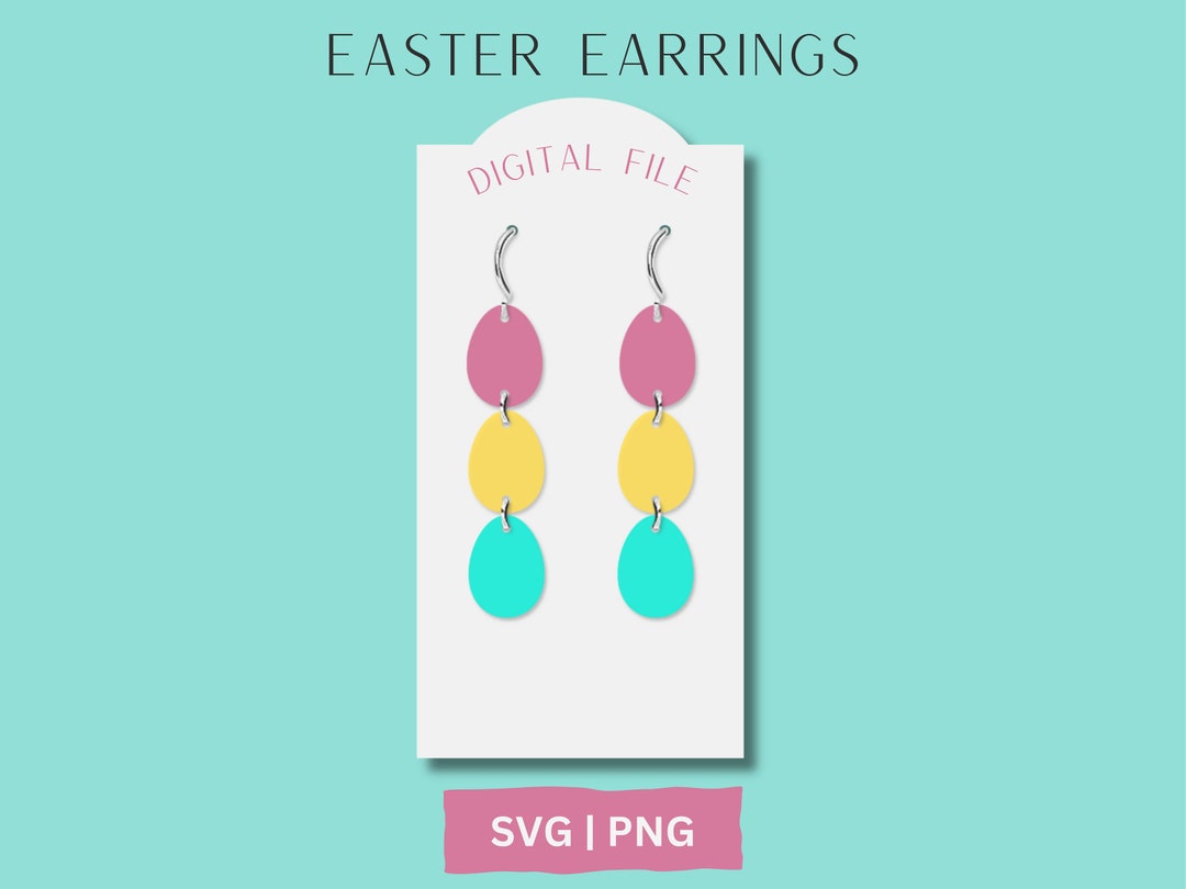 Easter Egg Earring SVG, Spring Earring Cut SVG, Glowforge File, Laser ...