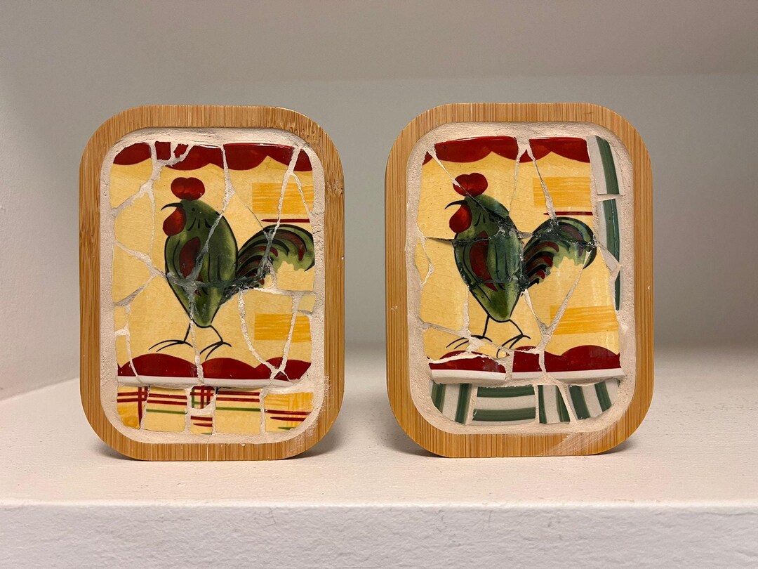 Mini Mosaic in Two Pictures of Chickens for a Good- Morning! Made of ...