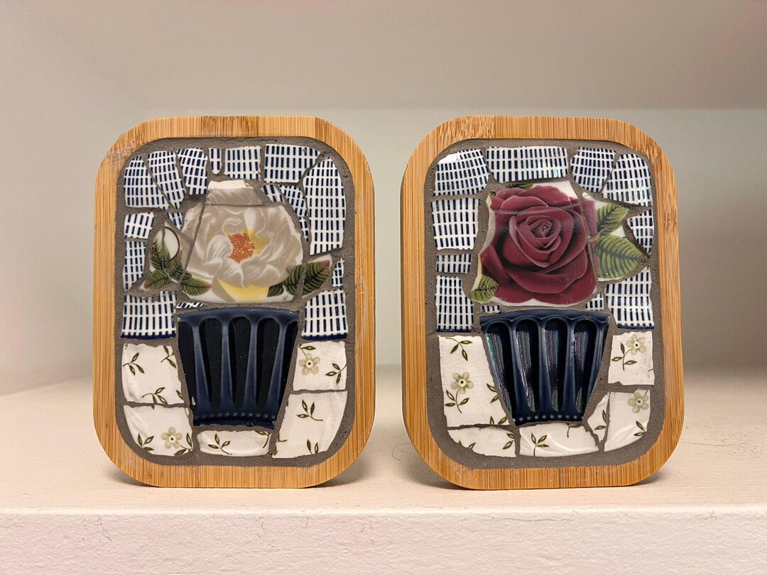 Mini Mosaic in Two Pictures Made of Fragments but With Optimism - Etsy ...