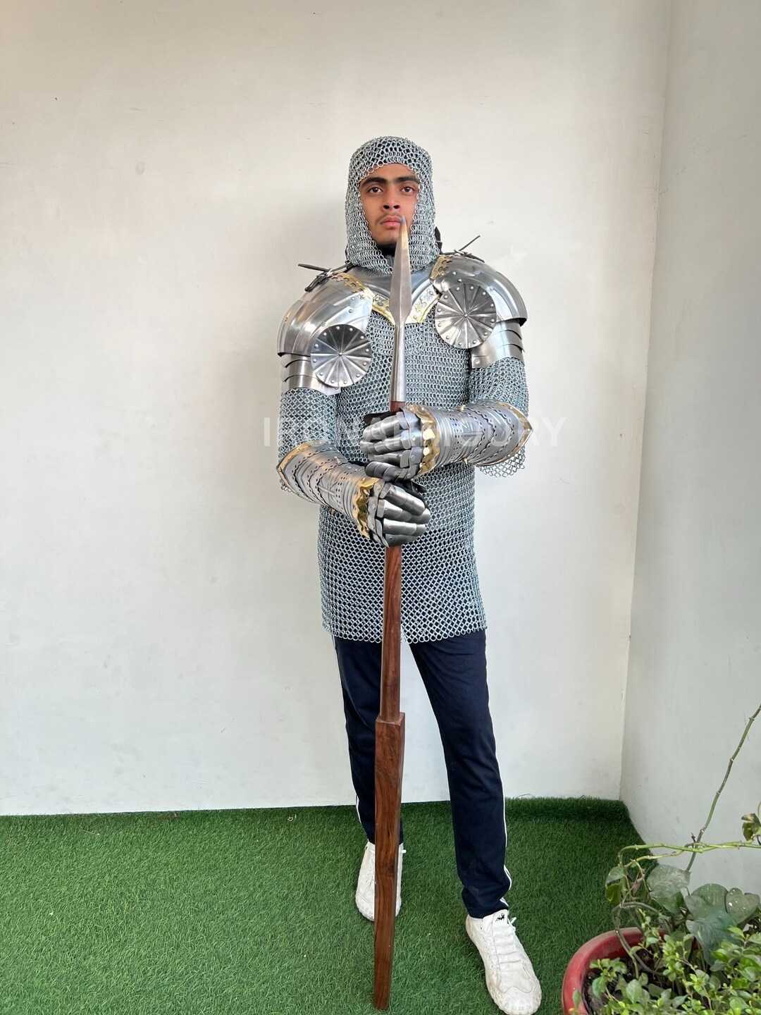 Medieval Gorget Pouldron Armor, Medieval Gauntlets, Larp Armor, Cosplay ...