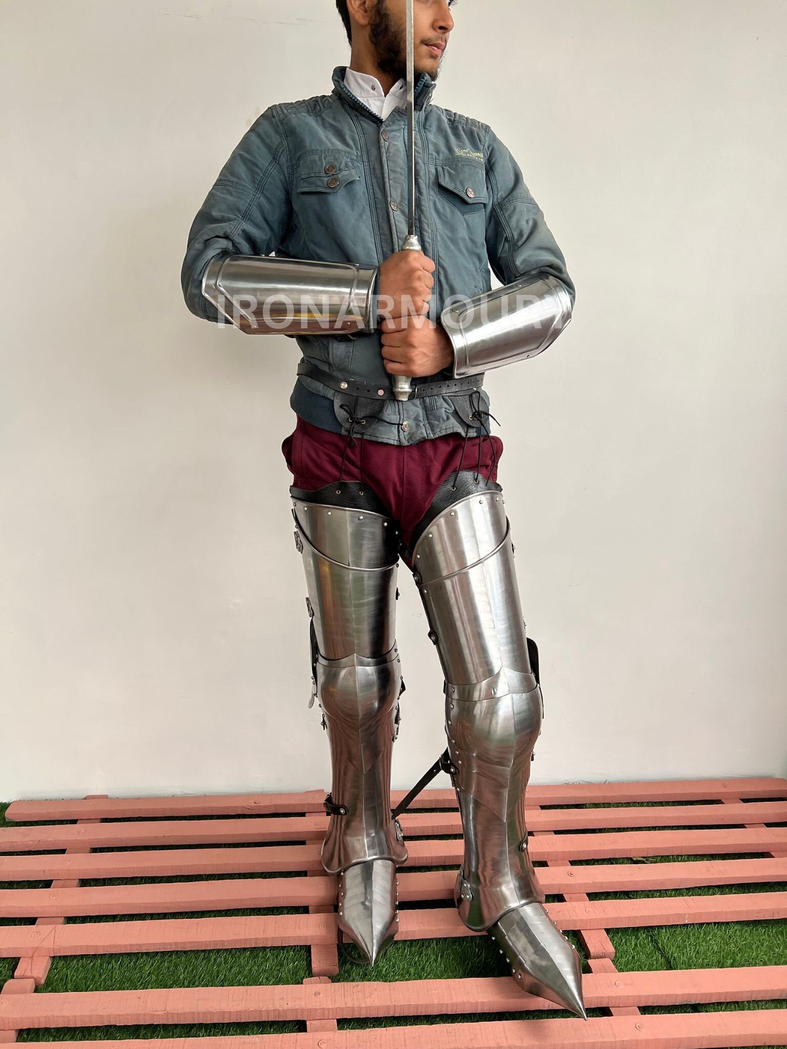 Medieval Knight Full Leg Armor Shoulder & Bracer Armor Fully - Etsy
