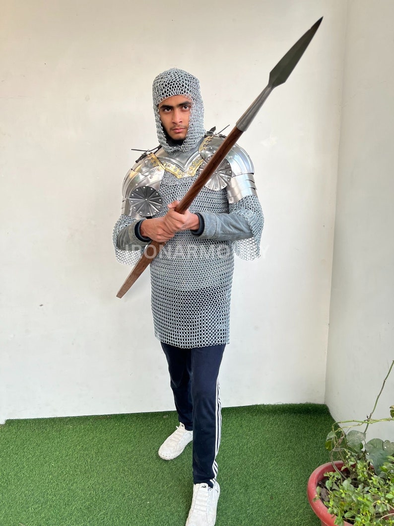 Medieval Gorget Pouldron Armor Medieval Gauntlets Larp - Etsy