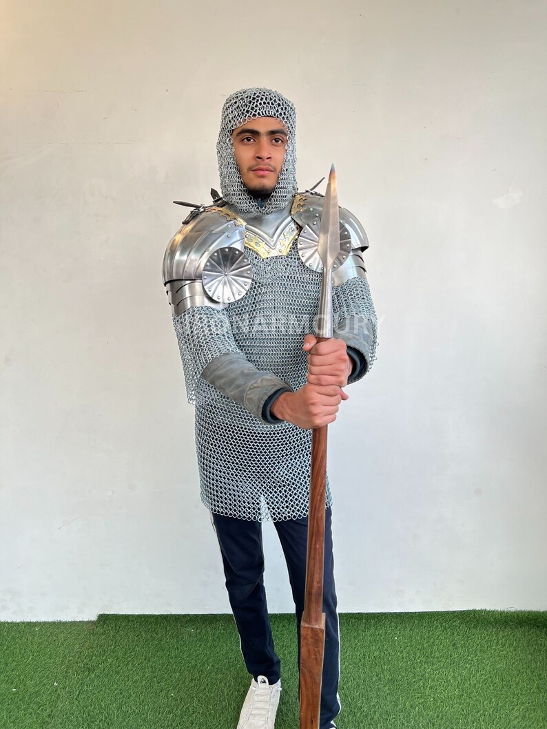 Medieval Gorget Pouldron Armor Medieval Gauntlets Larp - Etsy