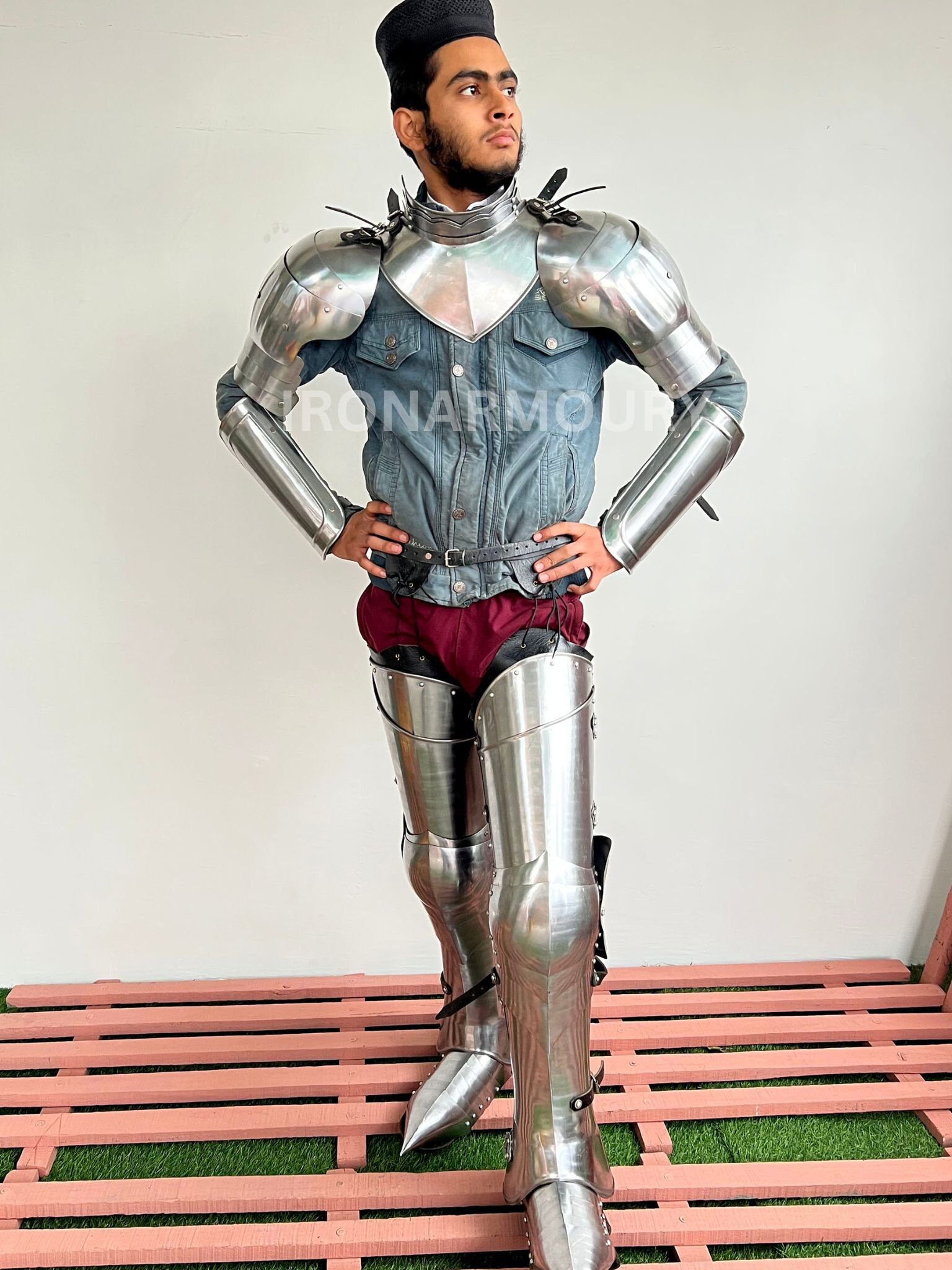 Medieval Knight Full Leg Armor Shoulder & Bracer Armor Fully - Etsy