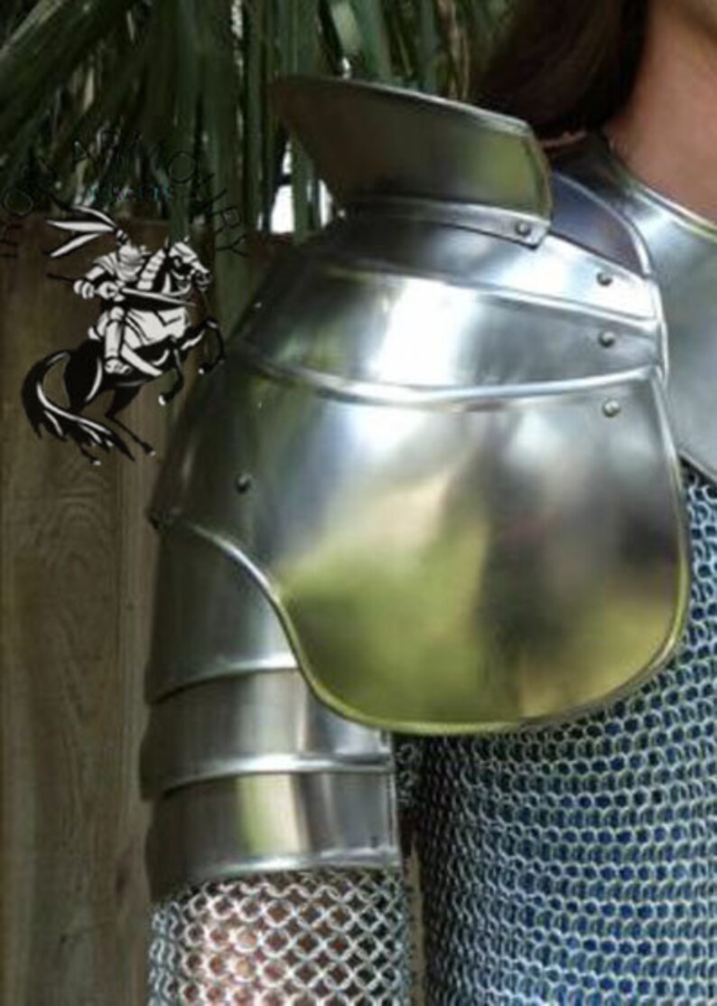 Medieval Knight Gorget&pouldron Armor Larp Armor Costume - Etsy