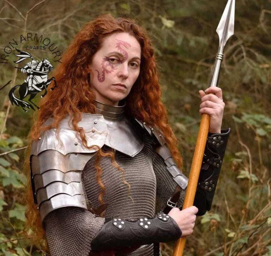 Medieval Knight Lady Armor Larp Armor Female Armor Gorget - Etsy