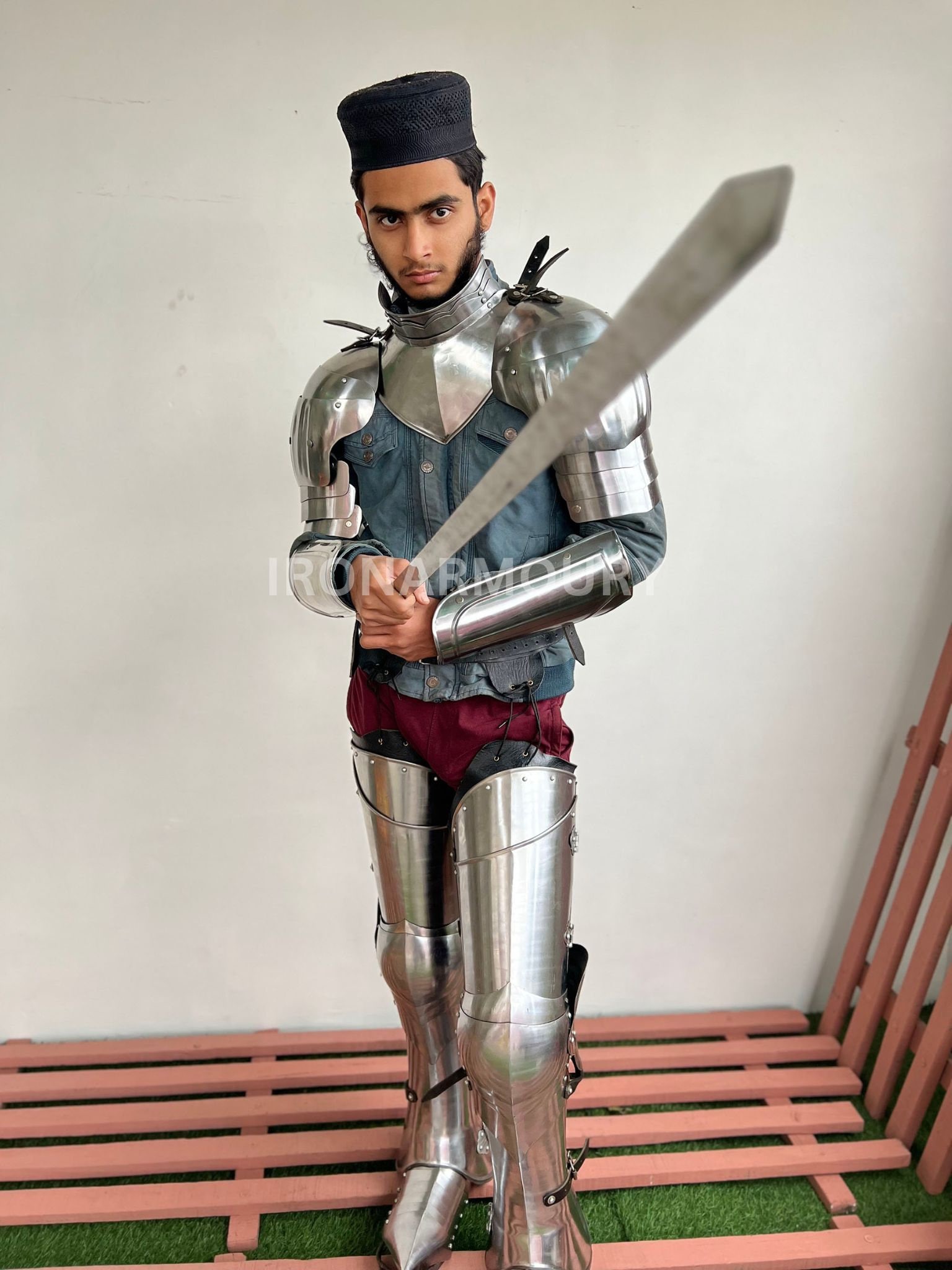 Medieval Knight Full Leg Armor Shoulder & Bracer Armor Fully - Etsy