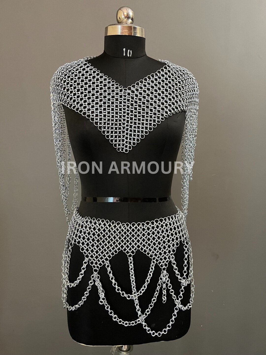 Medieval Chainmaile Top and Skirt, Chain Layers Top, Chainmail Body ...