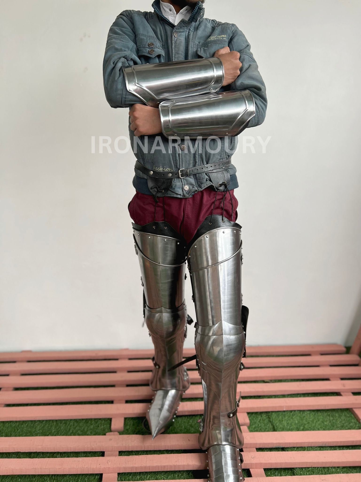 Medieval Knight Full Leg Armor Shoulder & Bracer Armor Fully - Etsy