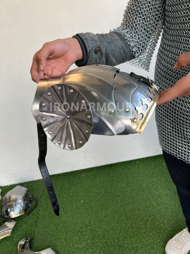 Medieval Gorget Pouldron Armor Medieval Gauntlets Larp - Etsy