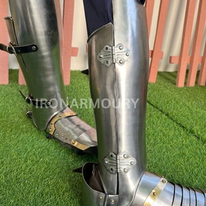 Medieval Knight Leg Guard &sabaton Armor, Larp Armor, Cosplay Armor ...
