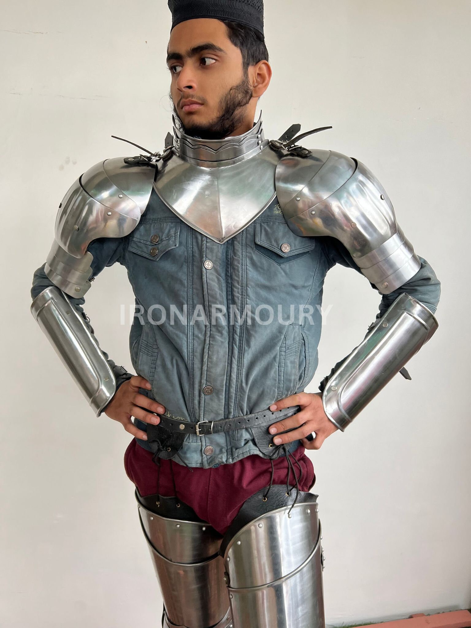 Medieval Knight Full Leg Armor Shoulder & Bracer Armor Fully - Etsy