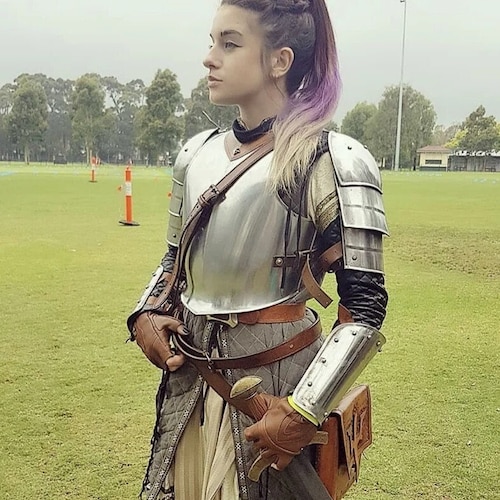 Medieval Knight Lady Armor Female Larp Armor Costume Fantasy - Etsy