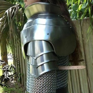 Medieval Knight Gorget&pouldron Armor, Larp Armor Costume, Cosplay, Sca ...