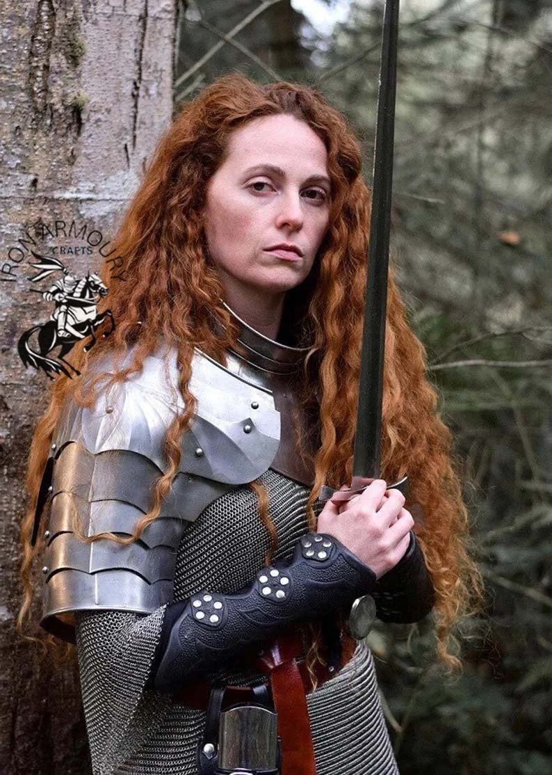 Medieval Knight Lady Armor Larp Armor Female Armor Gorget - Etsy