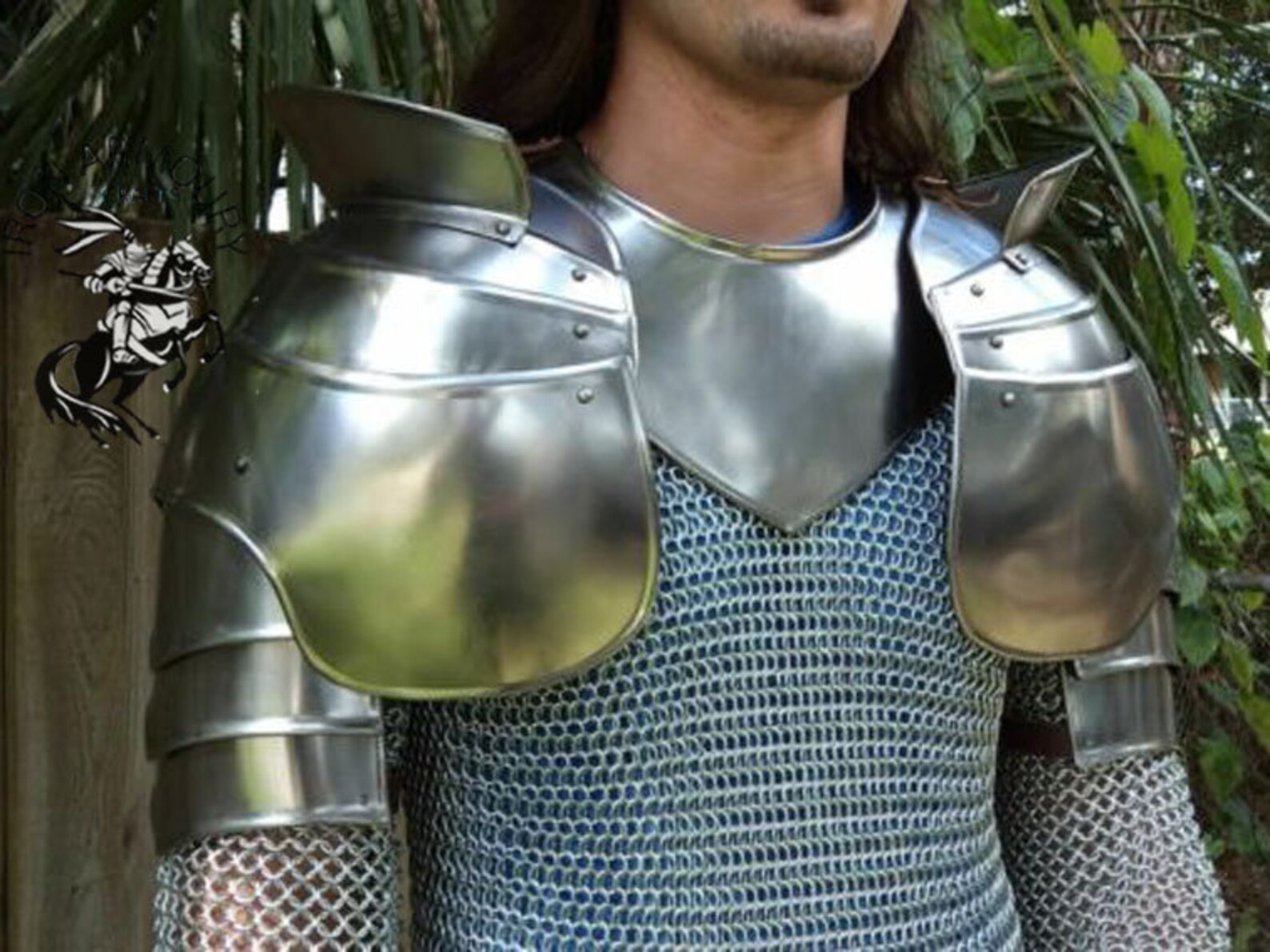 Medieval Knight Gorget&pouldron Armor Larp Armor Costume - Etsy