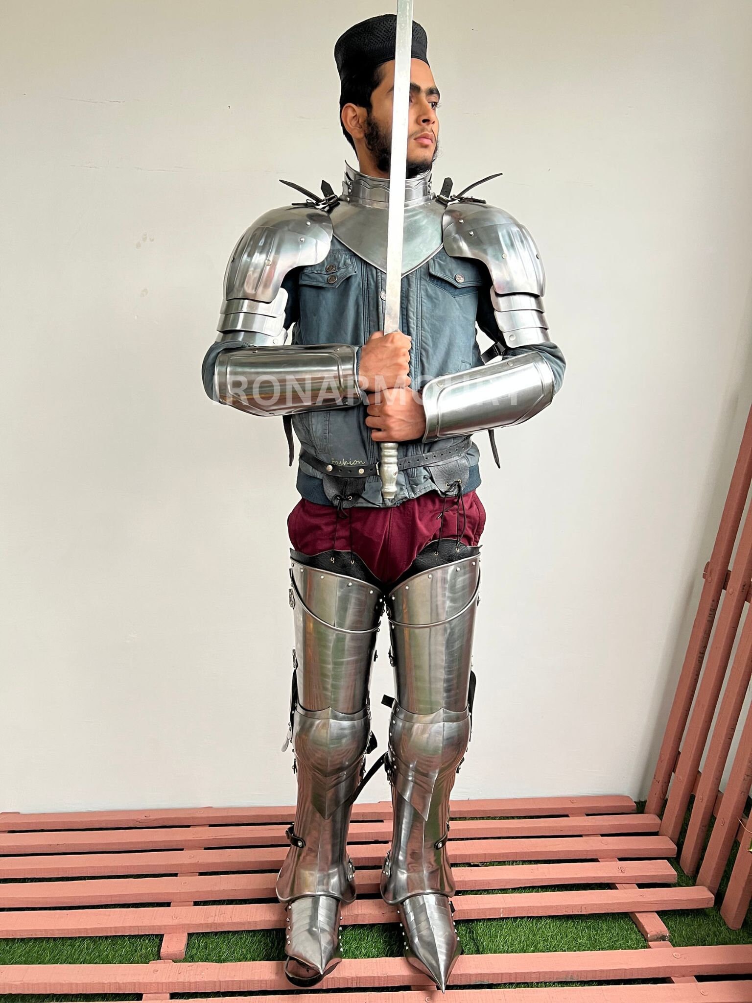 Medieval Knight Full Leg Armor Shoulder & Bracer Armor Fully - Etsy