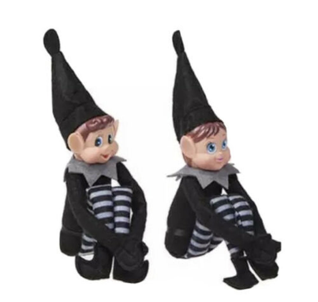 Personalised Elf Elves Behavin' Badly Black Long Legged - Etsy