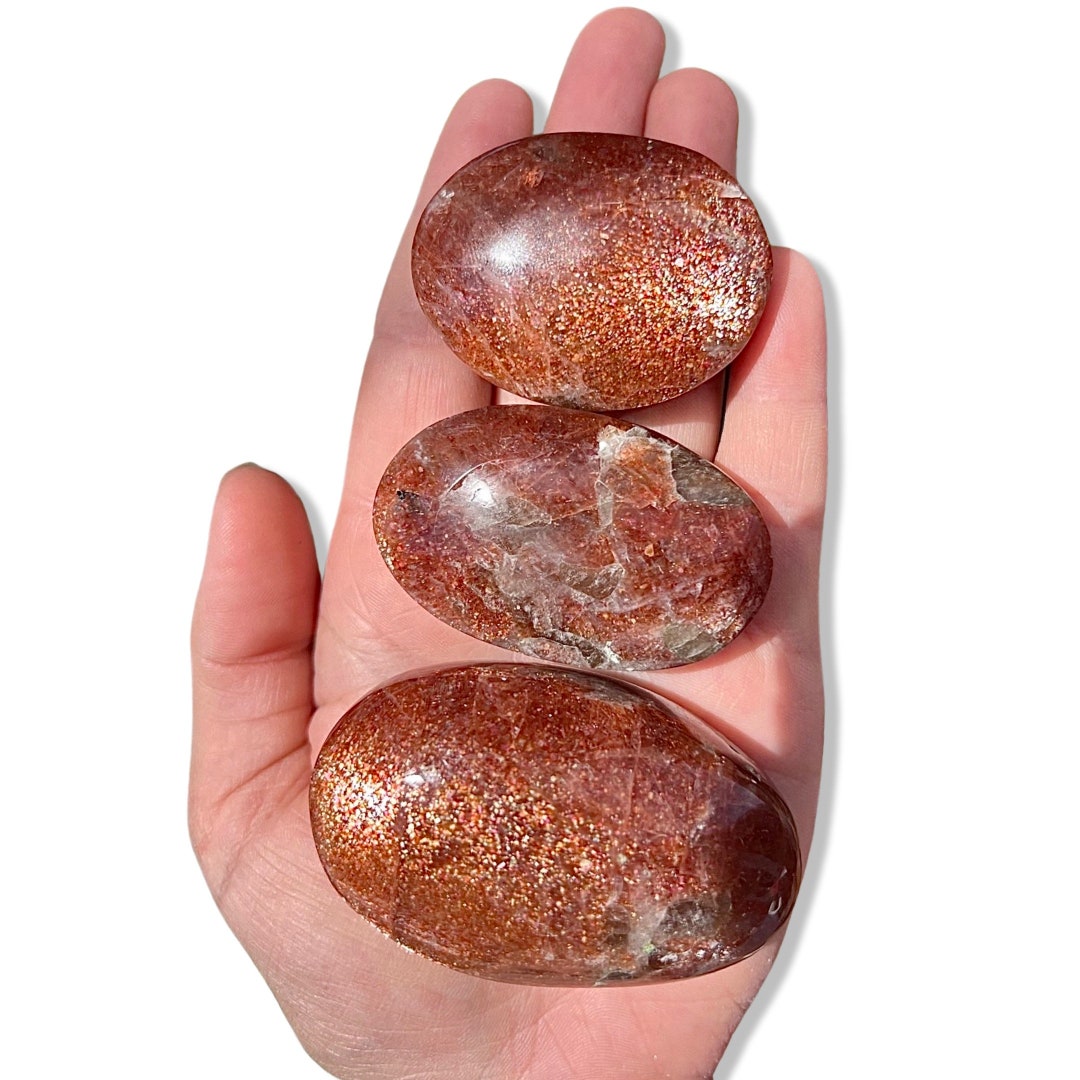 Sunstone Palm Stones, Sunstone Palms, Sunstone Crystal, Gemmy Sunstone ...