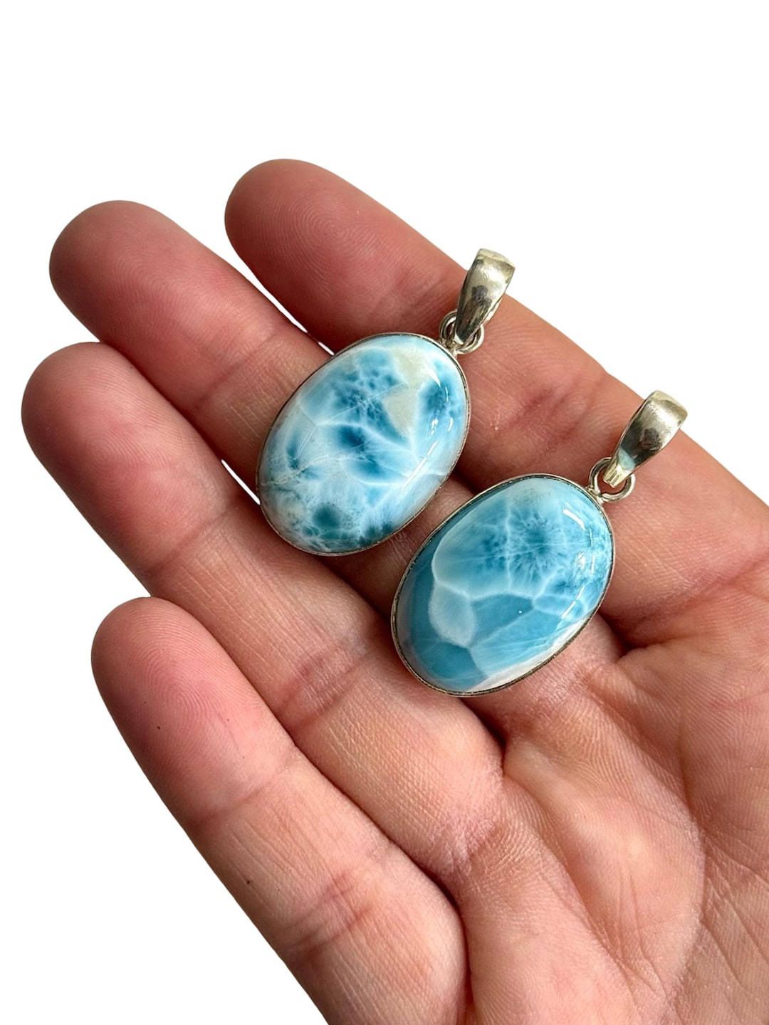 AAA Larimar, Larimar Pendant, Larimar Necklace, Larimar Jewelry, Dominican Republic Larimar ...