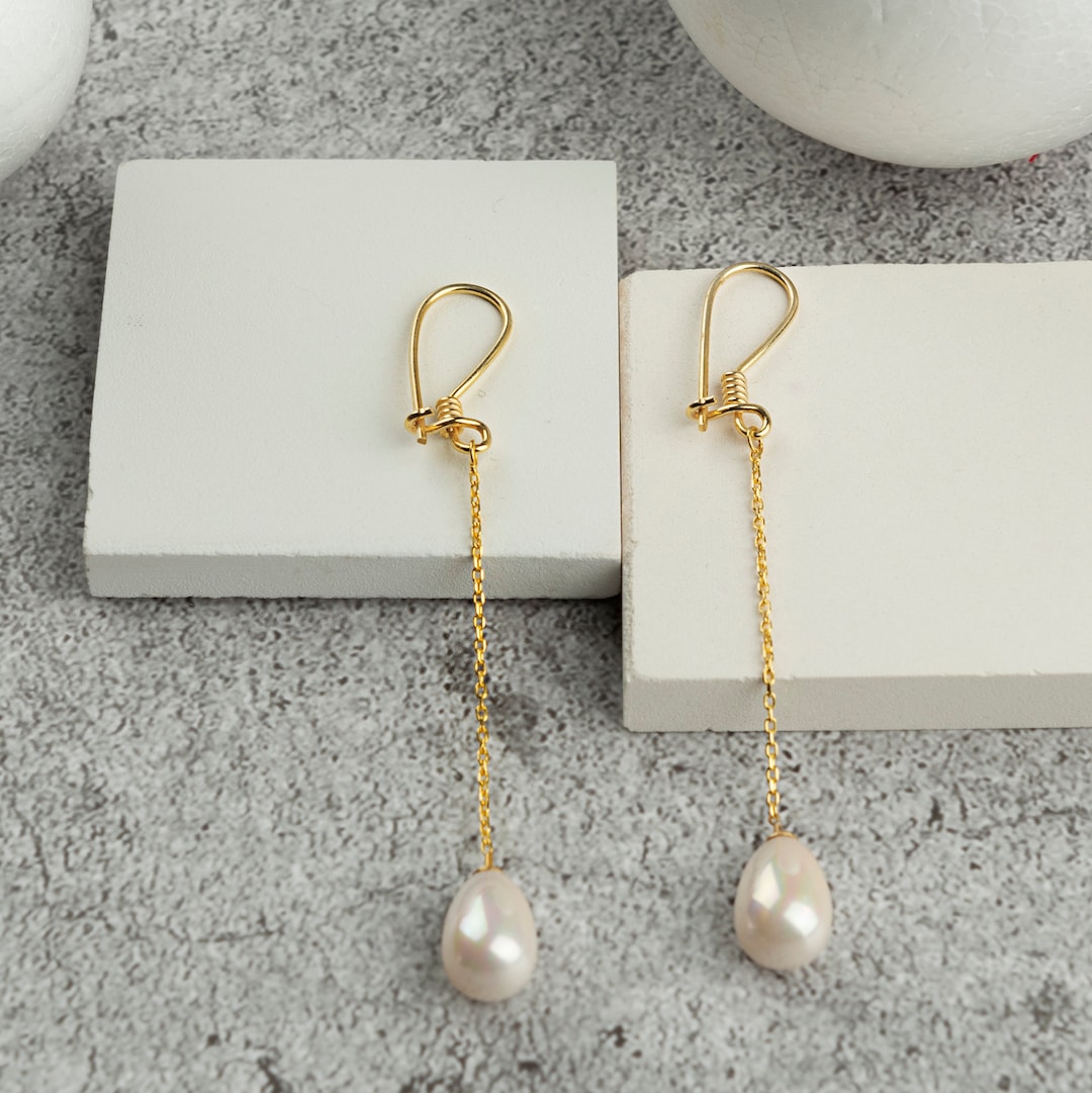 Extra Long Pearl Drop Earrings, 12cm Shoulder Duster Earrings, Wedding ...
