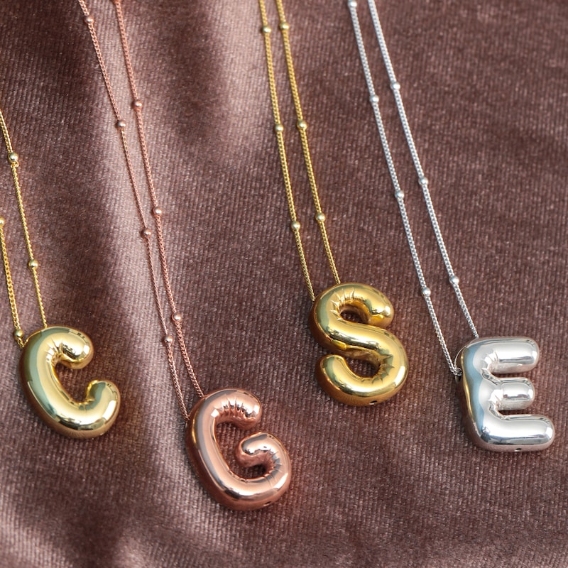 Letter Necklace - Etsy