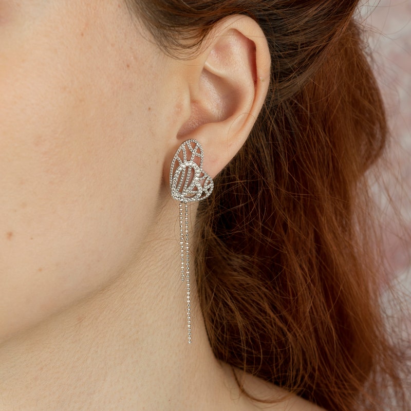 Half Butterfly Earrings - Etsy