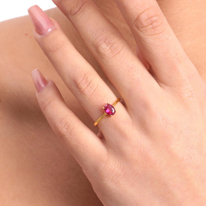 Gold Ruby Ring - Etsy