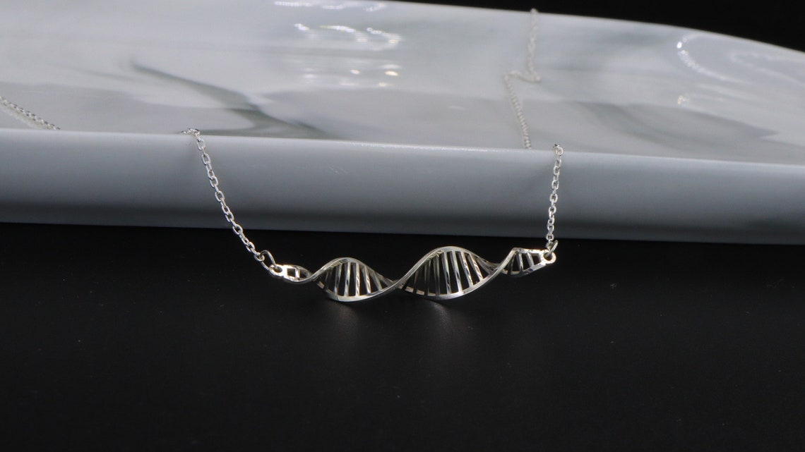 DNA Science Molecule Necklace Men's Valentine's Day | Etsy