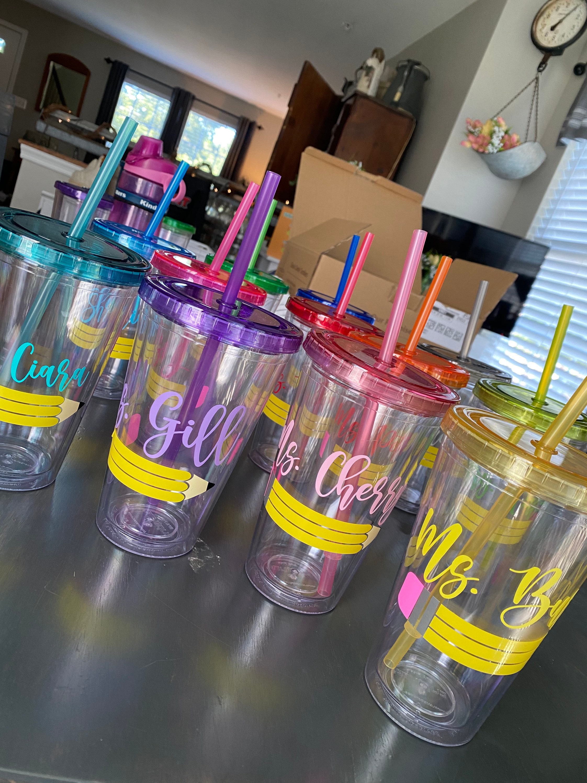 PERSONALIZED Colored Cups - Etsy