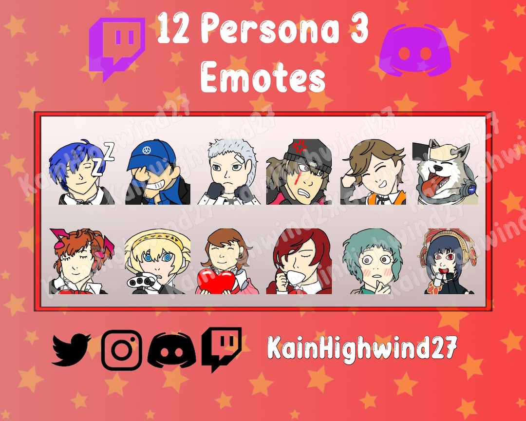 12 Persona 3 Twitch/discord Emote Bundle - Etsy
