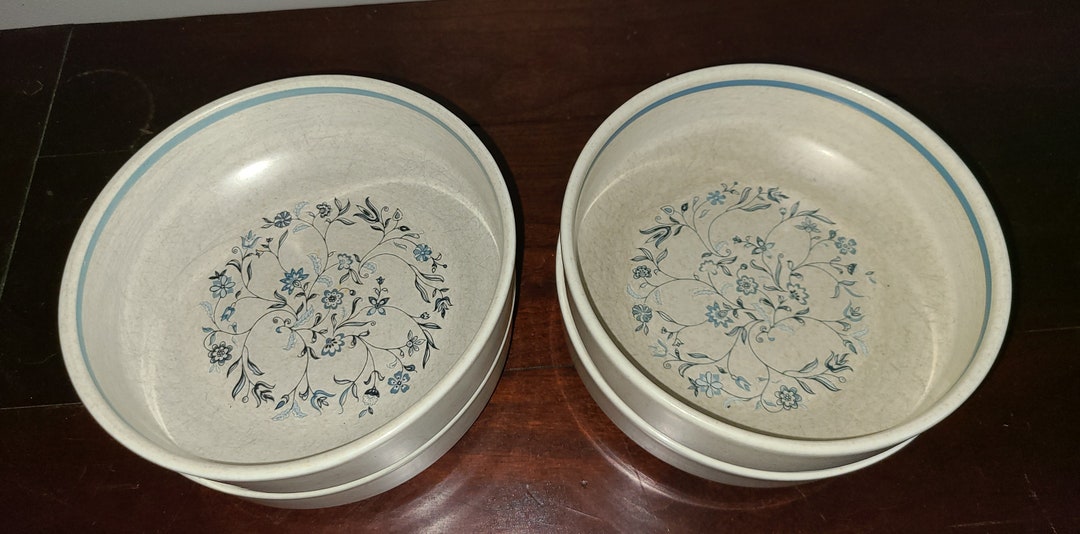Set of 4 Lenox Temper-ware Blue Cereal Soup Bowls 6.125" - Etsy