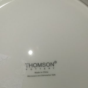 SET of 6 Thomson Pottery SEASHELLS White Embossed Seashells Salad ...