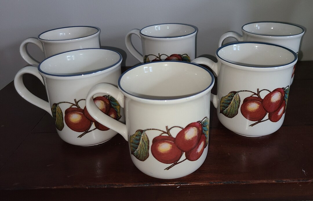 Set of 6 Pier 1 Macintosh Coffee Cups Mugs - Etsy