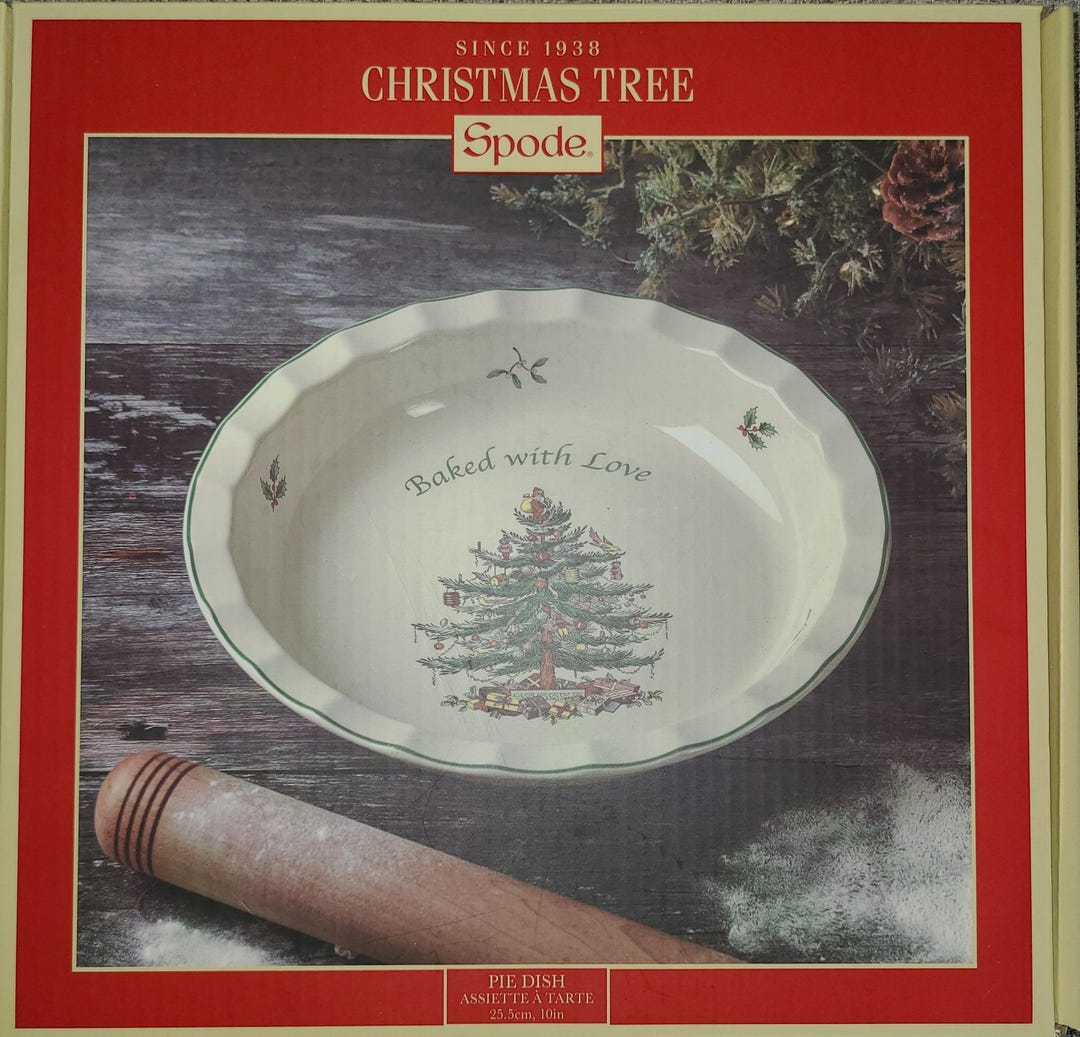 NEW Spode Christmas Tree Pie Dish 10" - Etsy