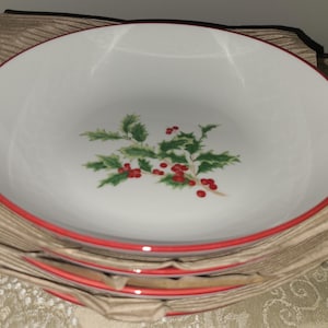 Set of 4 Lenox Holly Scroll Soup Pasta Bowls NEW - Etsy