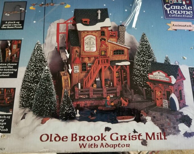 Lemax Carole Towne Olde Brook Grist Mill Animated Tested Works Rare - Etsy