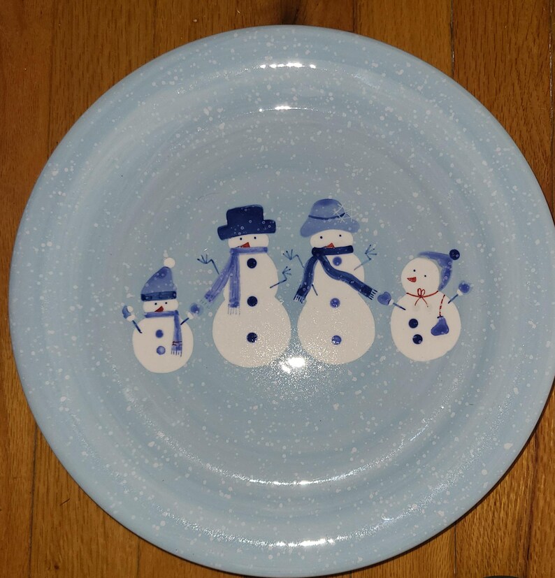 Set of 5 Target Home Winter Frost Blue Snowman Dinner Plates - Etsy