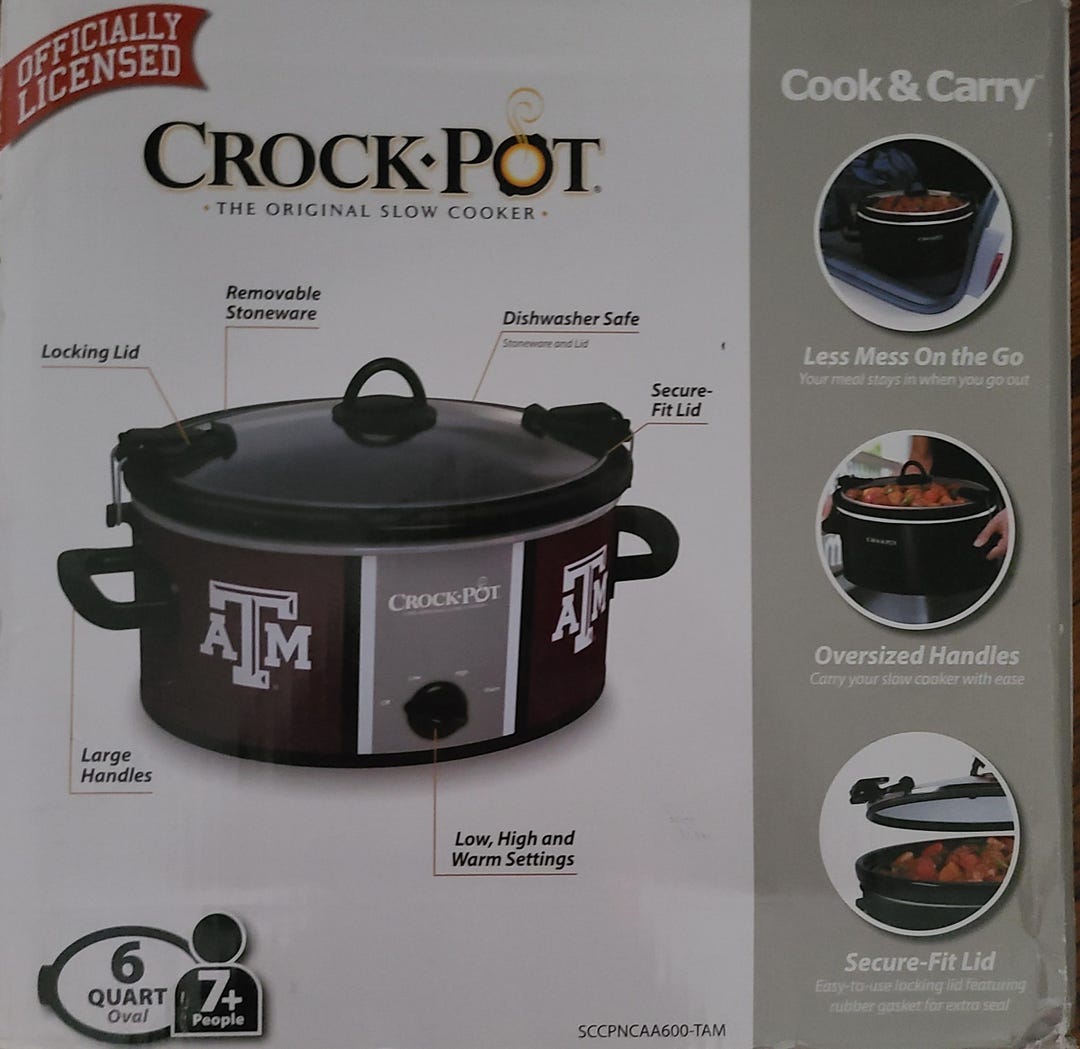 University Arkansas Razororbacks Crock-pot Cook & Carry 6-qt. Slow ...