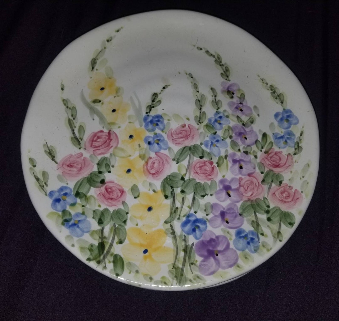 Set of 6 English Garden Don Swanson Tabletops Unlimited Salad Plates 8. ...