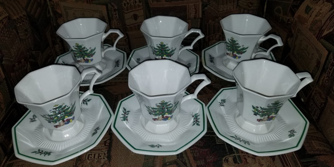 6 Sets Nikko Classic Collection Christmastime Cups & Saucers - Etsy