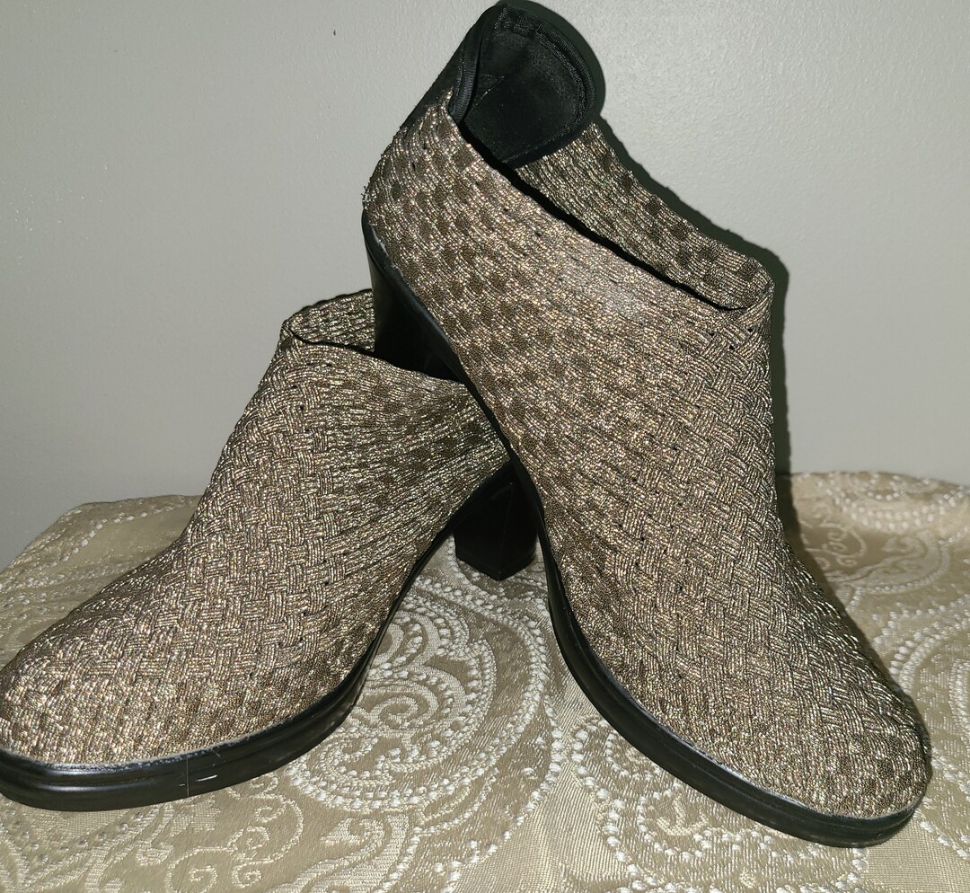 Bernie Mev Chesca Bronze Woven Ankle Boots Size EUR 40/US 9 Comfort ...