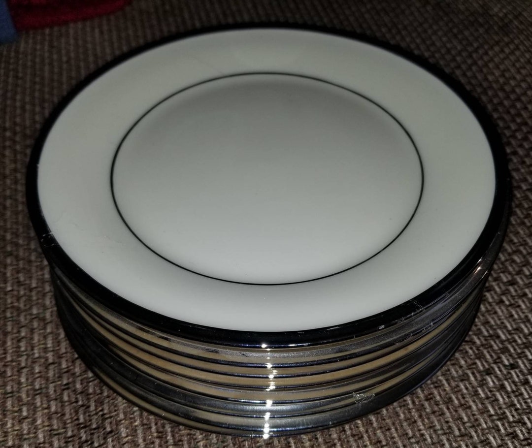 Set of 6 LENOX Solitaire Ivory Platinum Bread & Butter Plate 6 3/8" - Etsy